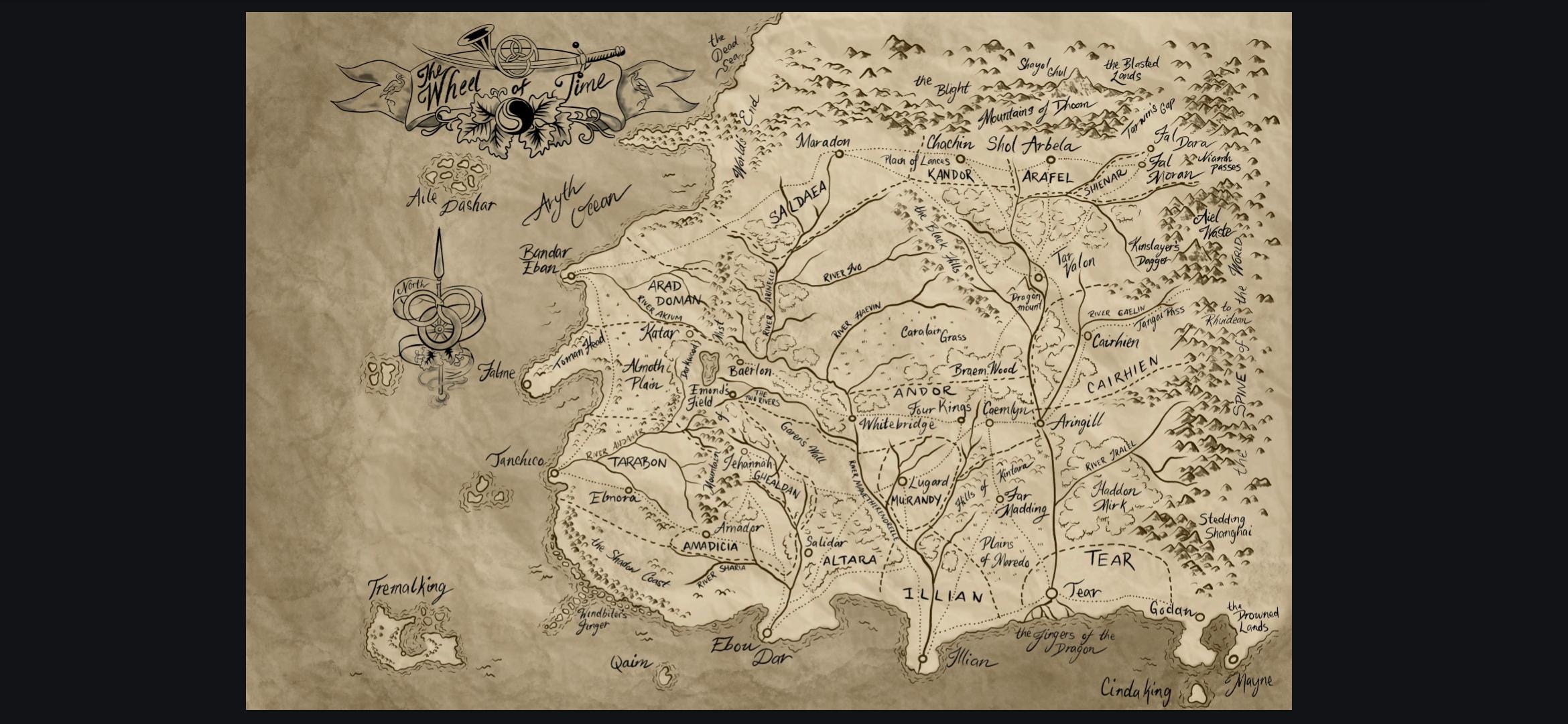Wheel of Time Westlands Fantasy Map Digital File PDF - Etsy