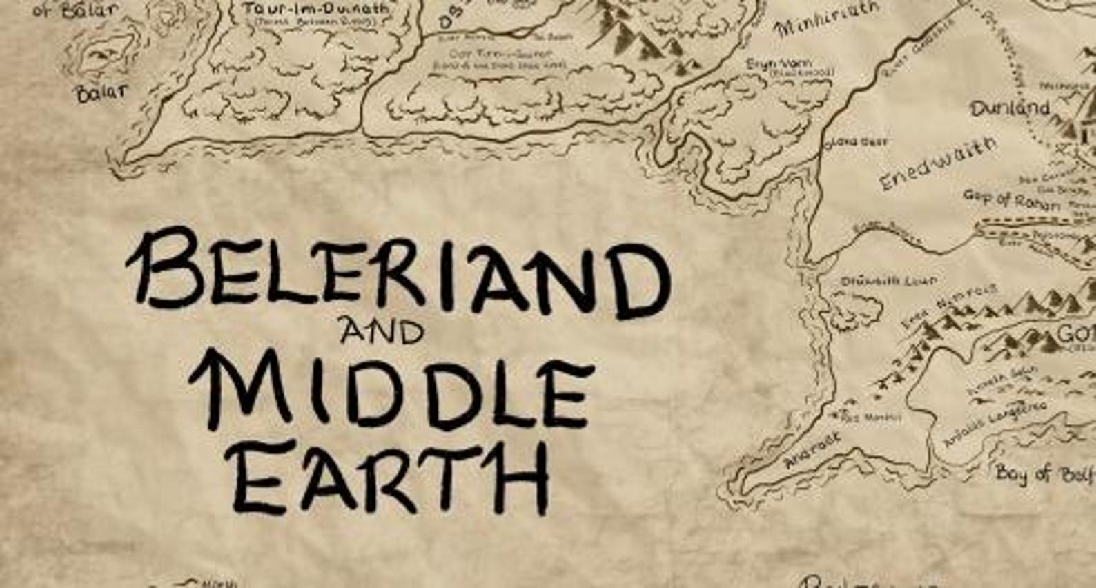 Beleriand and Middle Earth Fantasy Map Digital File PDF - Etsy