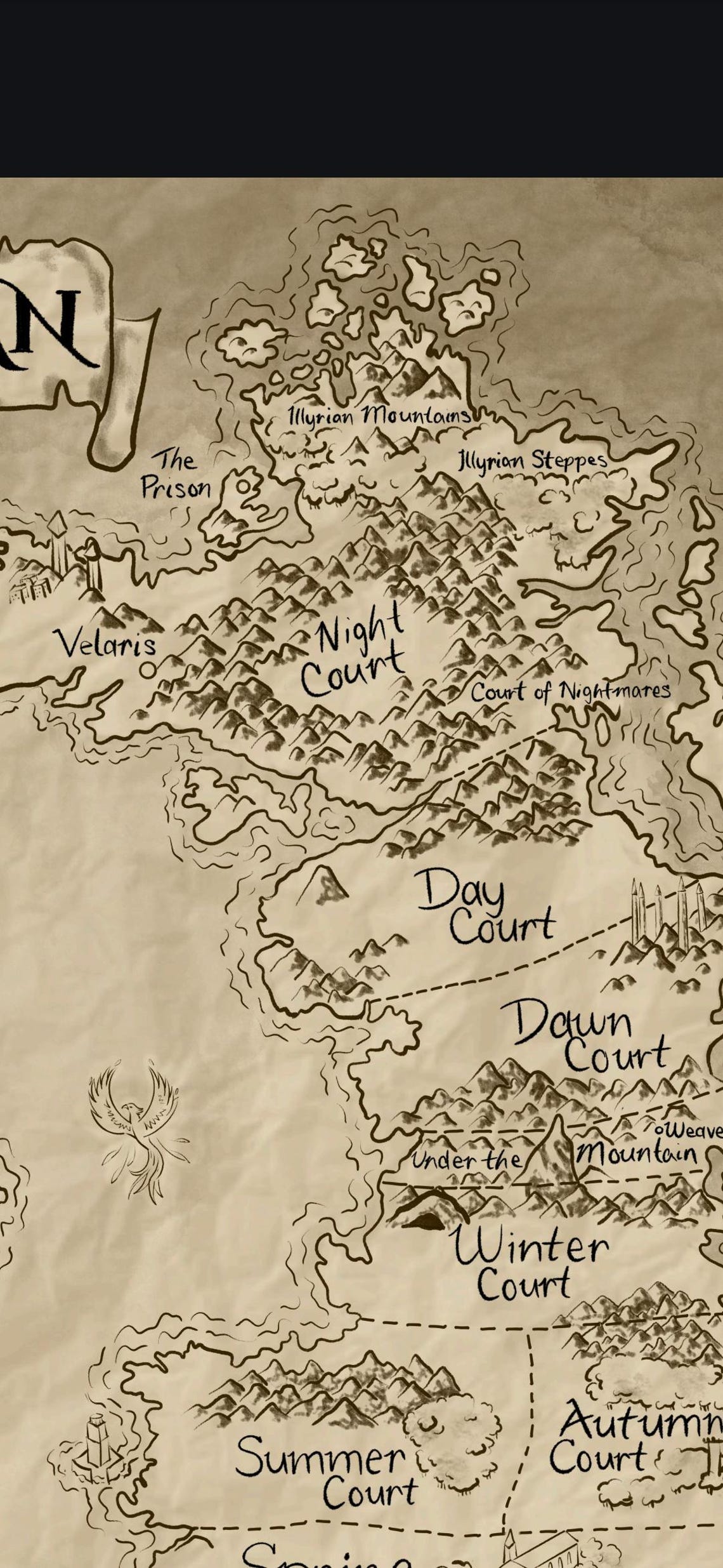 Prythian ACOTAR Fantasy Map Digital File PDF - Etsy Canada