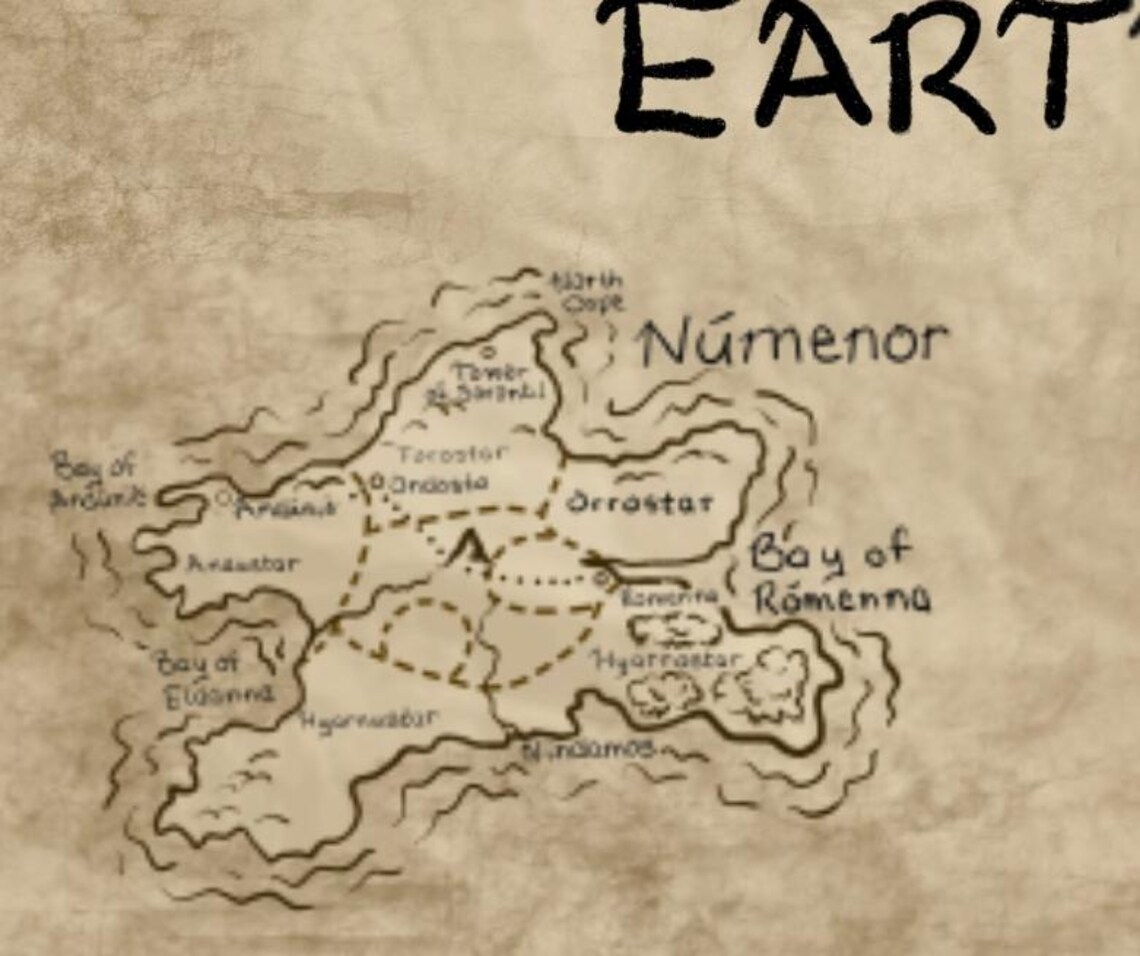 Beleriand and Middle Earth Fantasy Map Digital File PDF - Etsy