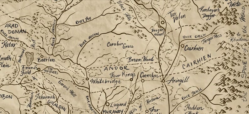 Wheel of Time Westlands Fantasy Map Digital File PDF - Etsy