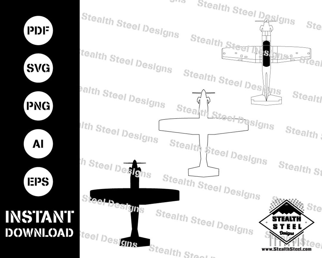 T-6-texan-ii-trainer-top View-svg-ai-eps-pdf-vector - Etsy