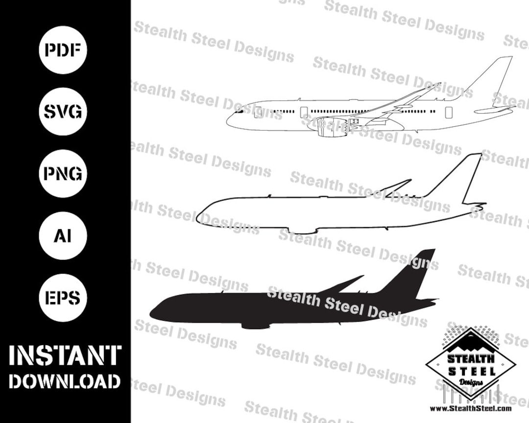 Boeing-787-side-svg-ai-eps-pdf - Etsy