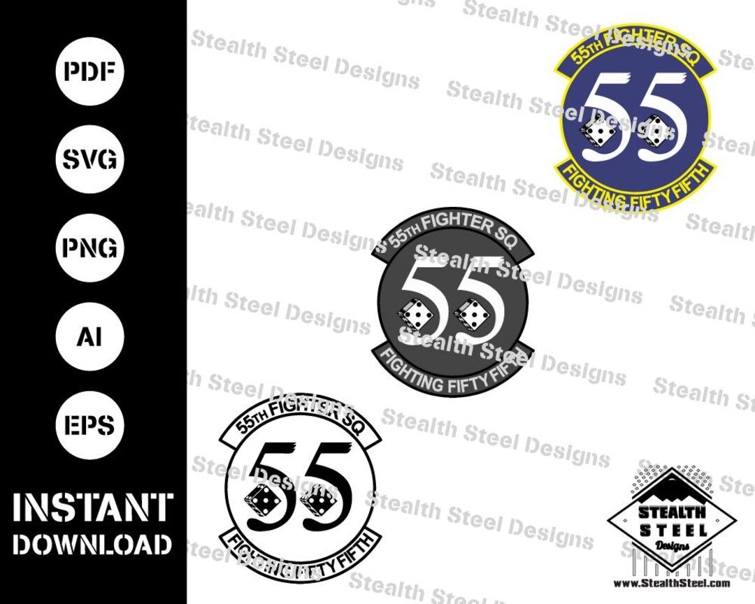 55th Fighter Squadron Patch Svg-ai-eps-pdf-vector - Etsy