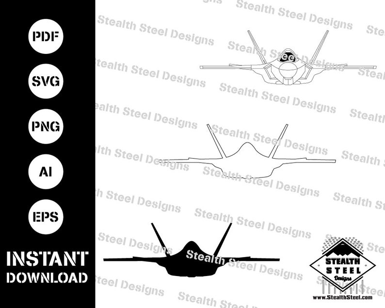 F-35-lightning-ii-fighter-front-view-svg-ai-eps-pdf-vector - Etsy