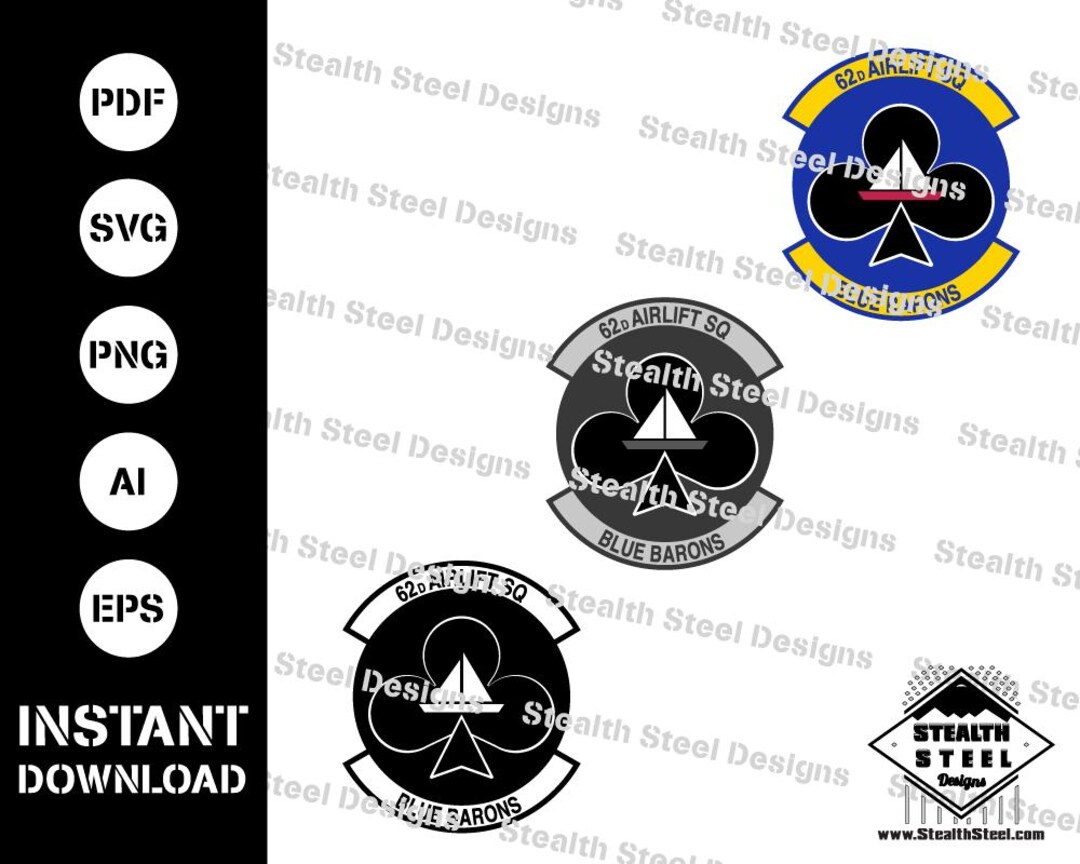 62nd Airlift Squadron Patch-svg-ai-eps-pdf-vector - Etsy