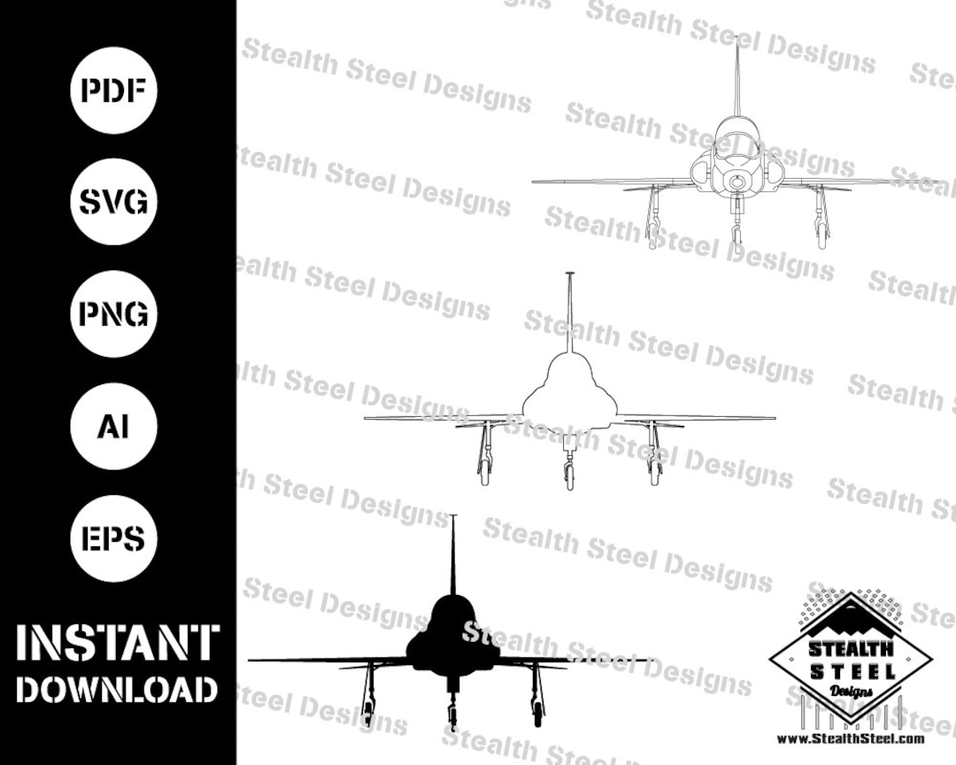 T-38-talon-trainer-front-view-svg-ai-eps-pdf-vector - Etsy