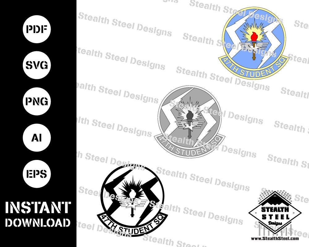 47th Student Squadron Patch -svg-ai-eps-pdf-vector - Etsy