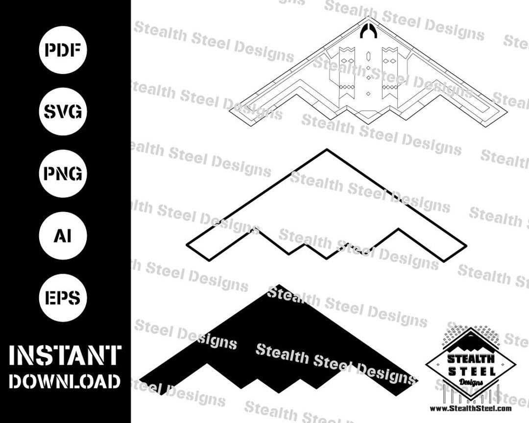 B-2-spirit-stealth-bomber-top View-svg-ai-eps-pdf-vector - Etsy