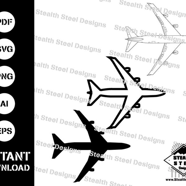 Boeing 747 Svg - Etsy