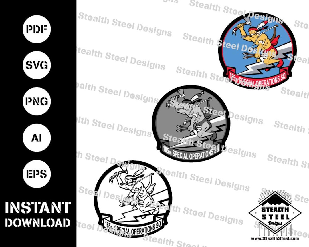 185th Special Operations Squadron Patch-svg-ai-eps-pdf-vector - Etsy