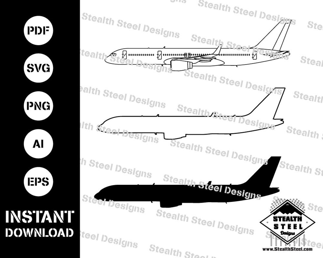 Boeing-757-side-svg-ai-eps-pdf - Etsy