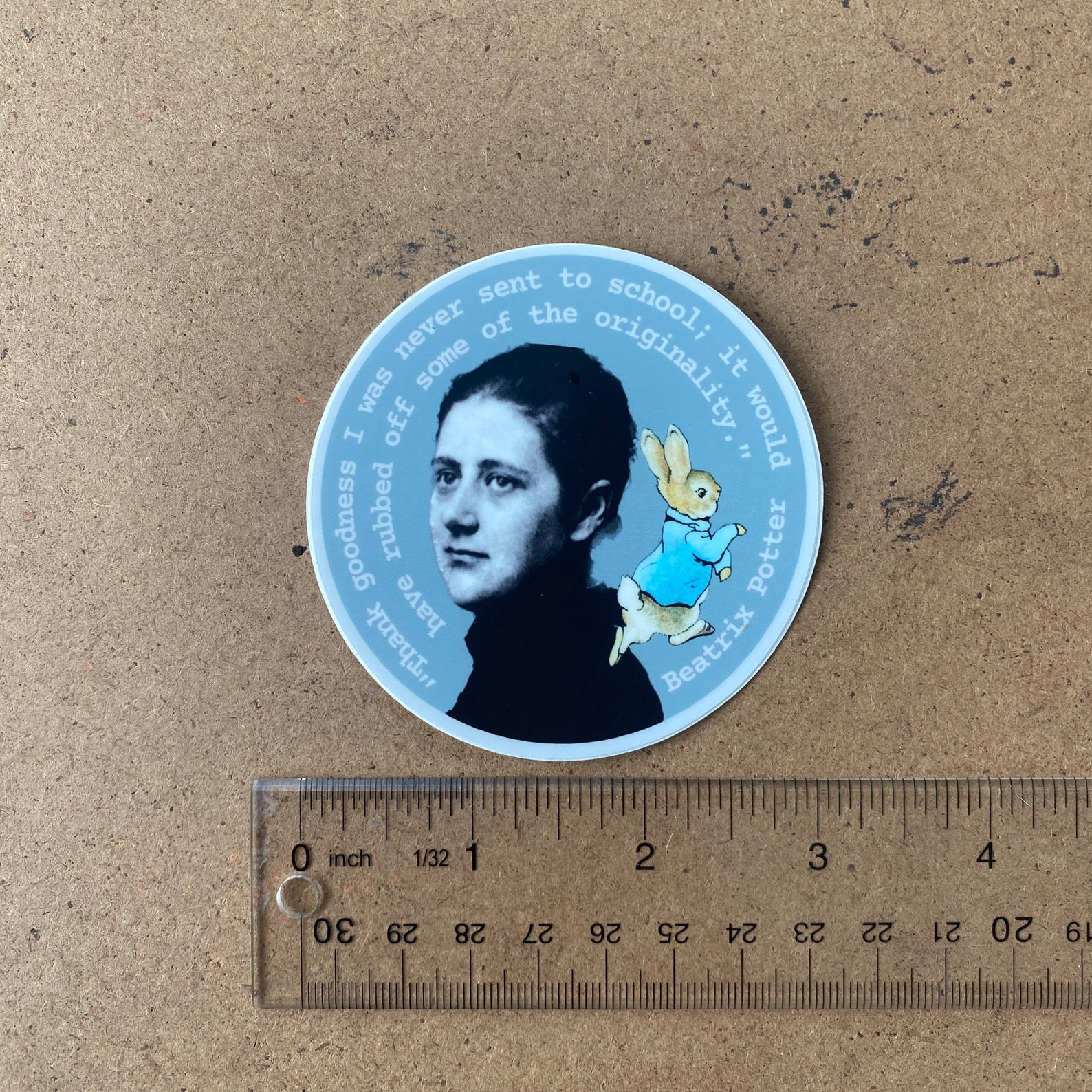 Beatrix Potter Picture and Quote Sticker With Peter Rabbit - Etsy