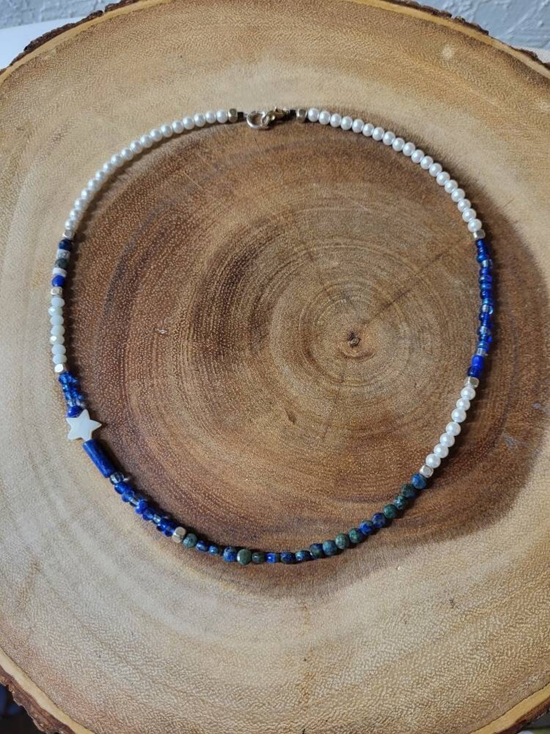 Starry Night Necklace. Shooting Star-midnight-handmade-lapis Lazuli ...