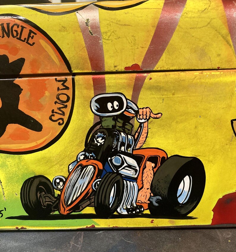 Toolbox Hand Painted Rat Rod Hot Rod Theme - Etsy