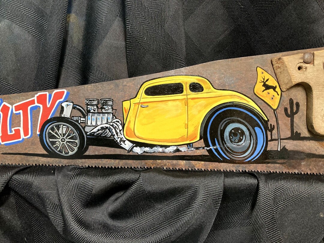 Hand Painted Rat Rod Hand Saw Pinstriping - Etsy