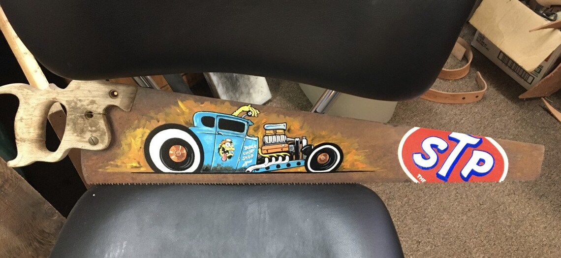 Hand Painted Hand Saw Rat Rod Bubbas Hot Rod Coupe - Etsy