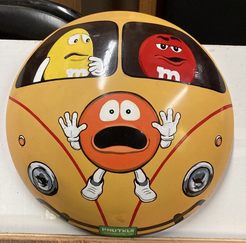 M&M Road Trip VW Bus Hand Painted Hubcap - Etsy