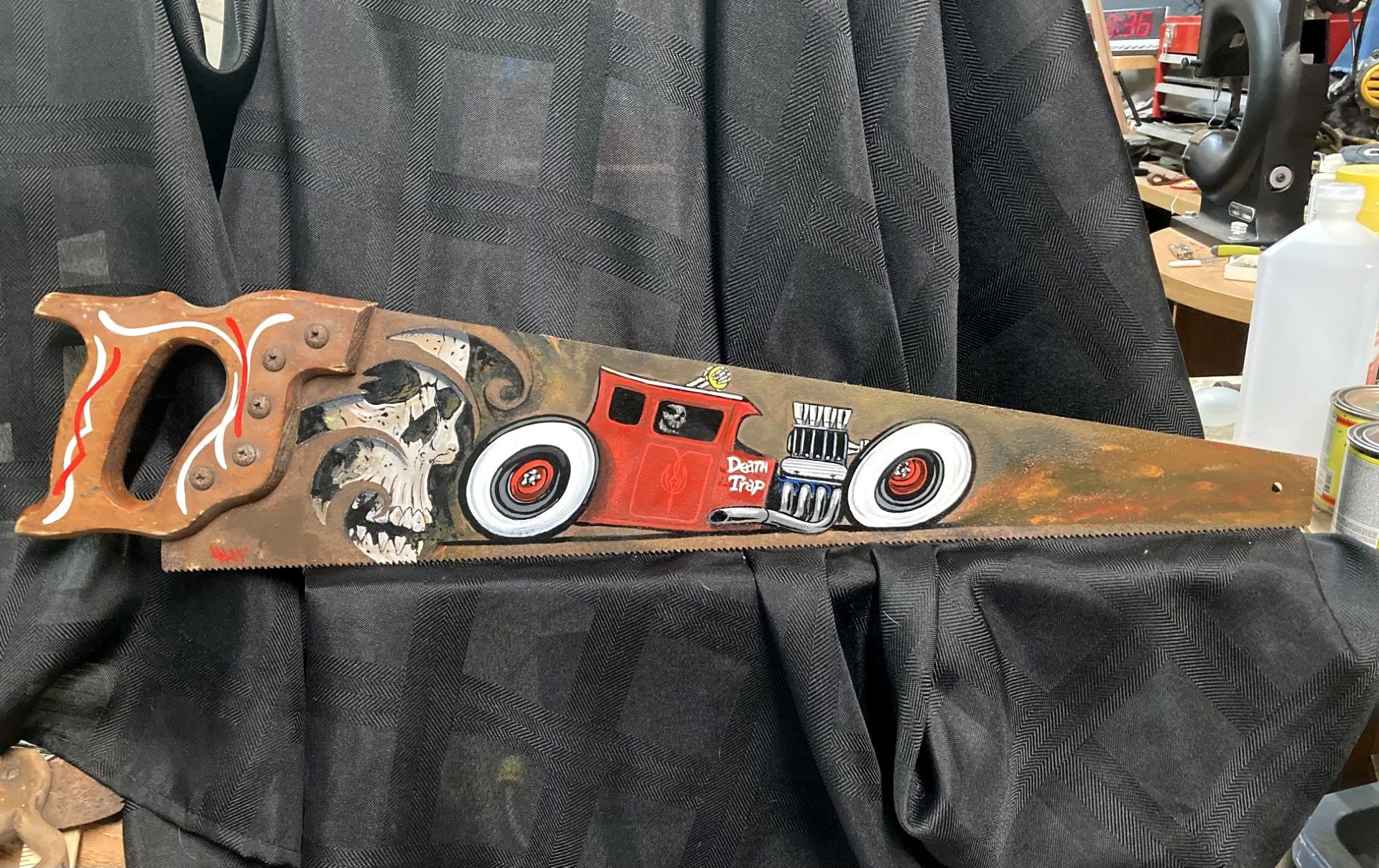 Hand Painted Rat Rod Hand Saw Pinstriping - Etsy