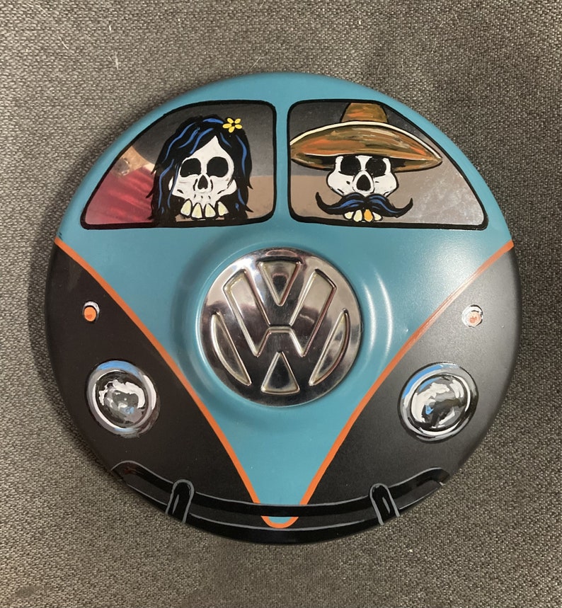 Pancho Villa and Wife Mexican Hand Painted Vintage Vw Hubcap Vw Bug ...