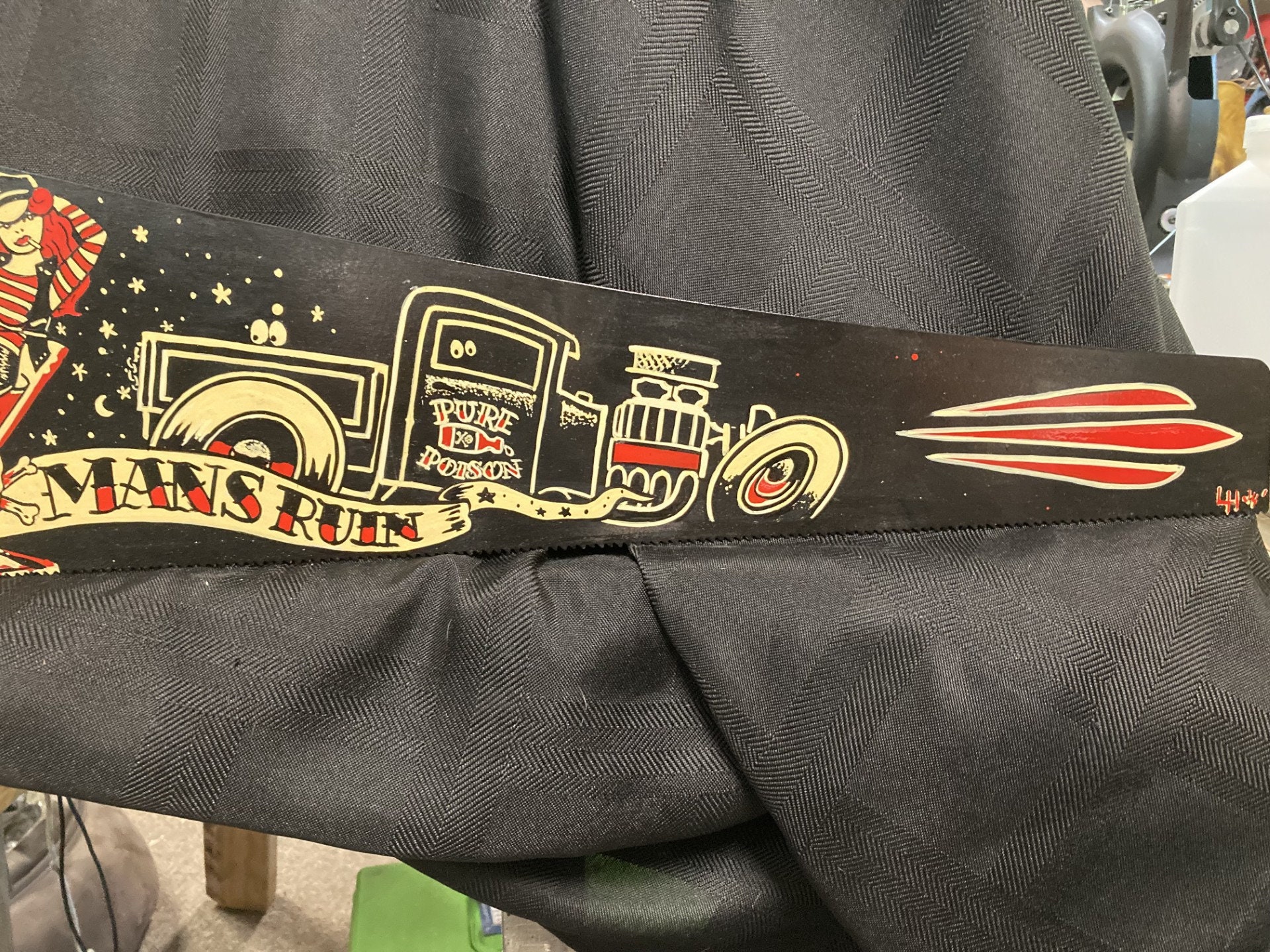 Hand Painted Rat Rod Hand Saw Pinstriping Pinup Girl Mans Ruin - Etsy