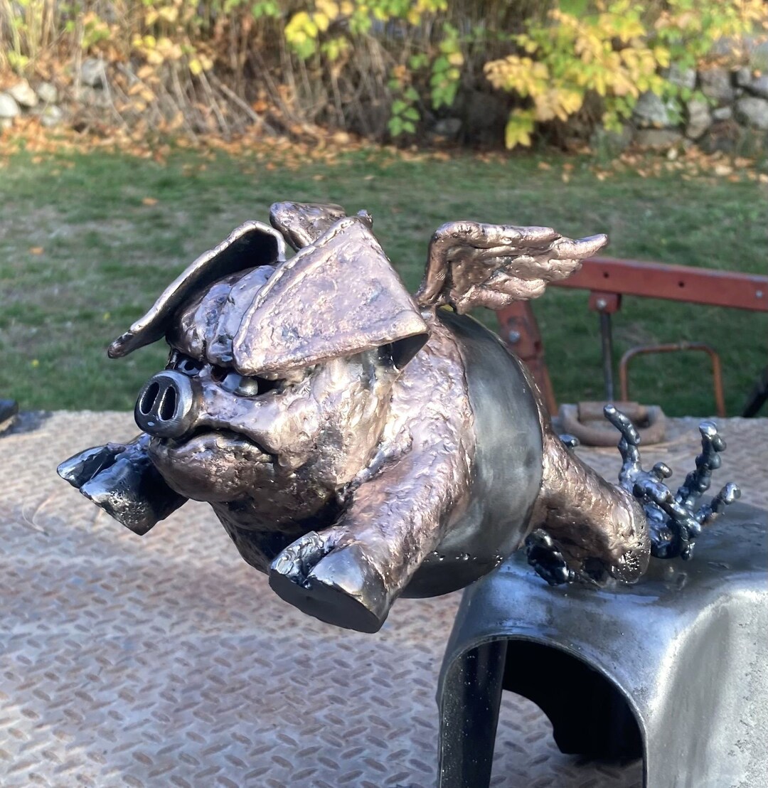Gas Hog Flying Pig Hood Ornament - Etsy