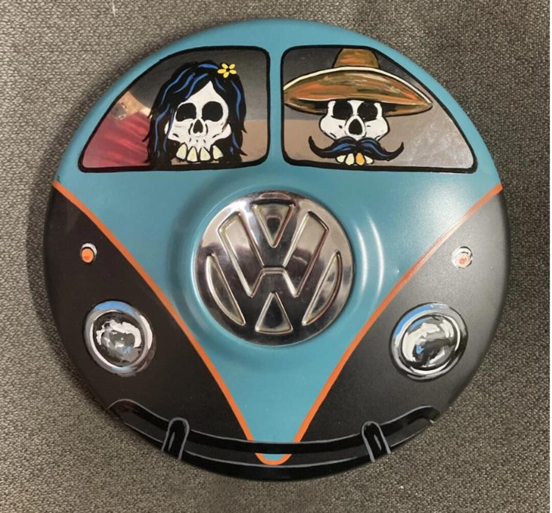 Pancho Villa Skeleton and Mexican Bandit Hand Painted Vintage Hubcap - Etsy