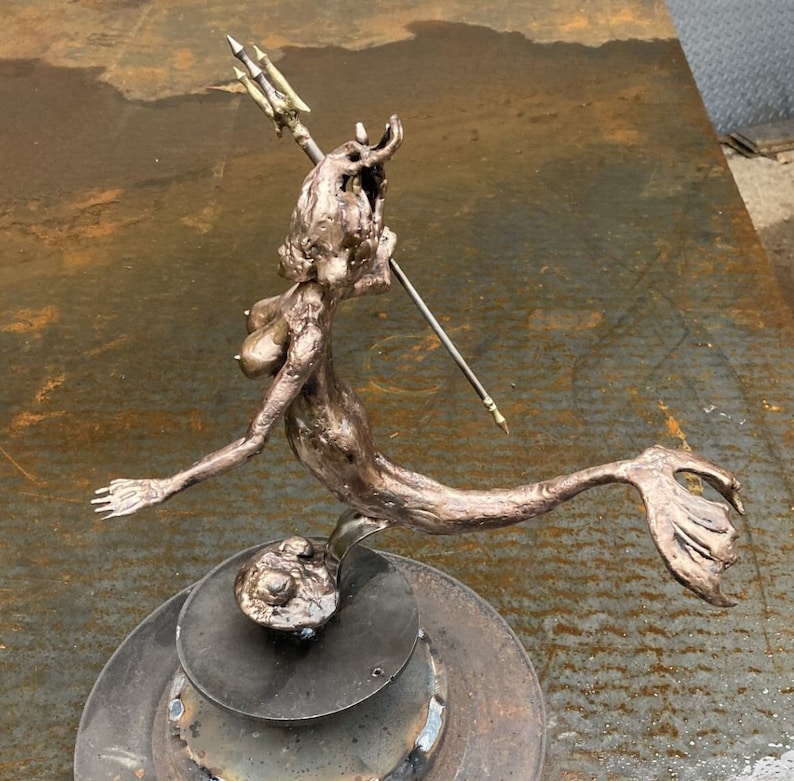 Mermaid Siren Pirate Trident Skull Pinup Girl Rat Rod Semi Truck Hood ...