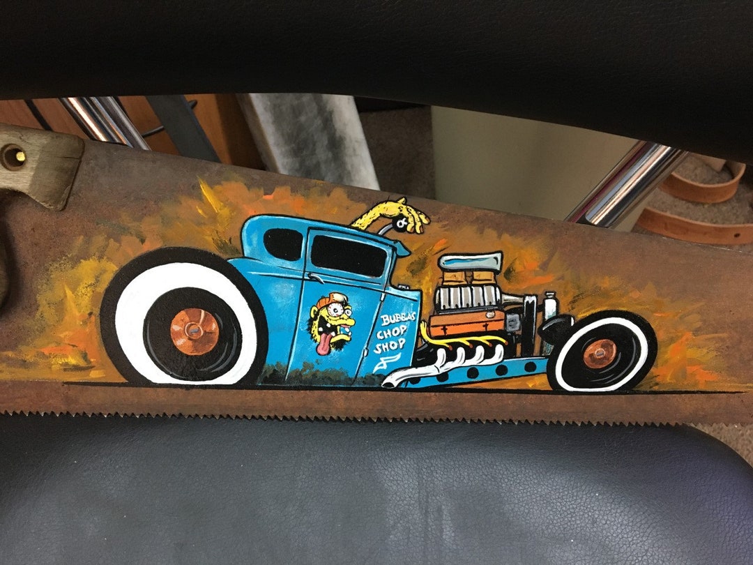 Hand Painted Hand Saw Rat Rod Bubbas Hot Rod Coupe - Etsy