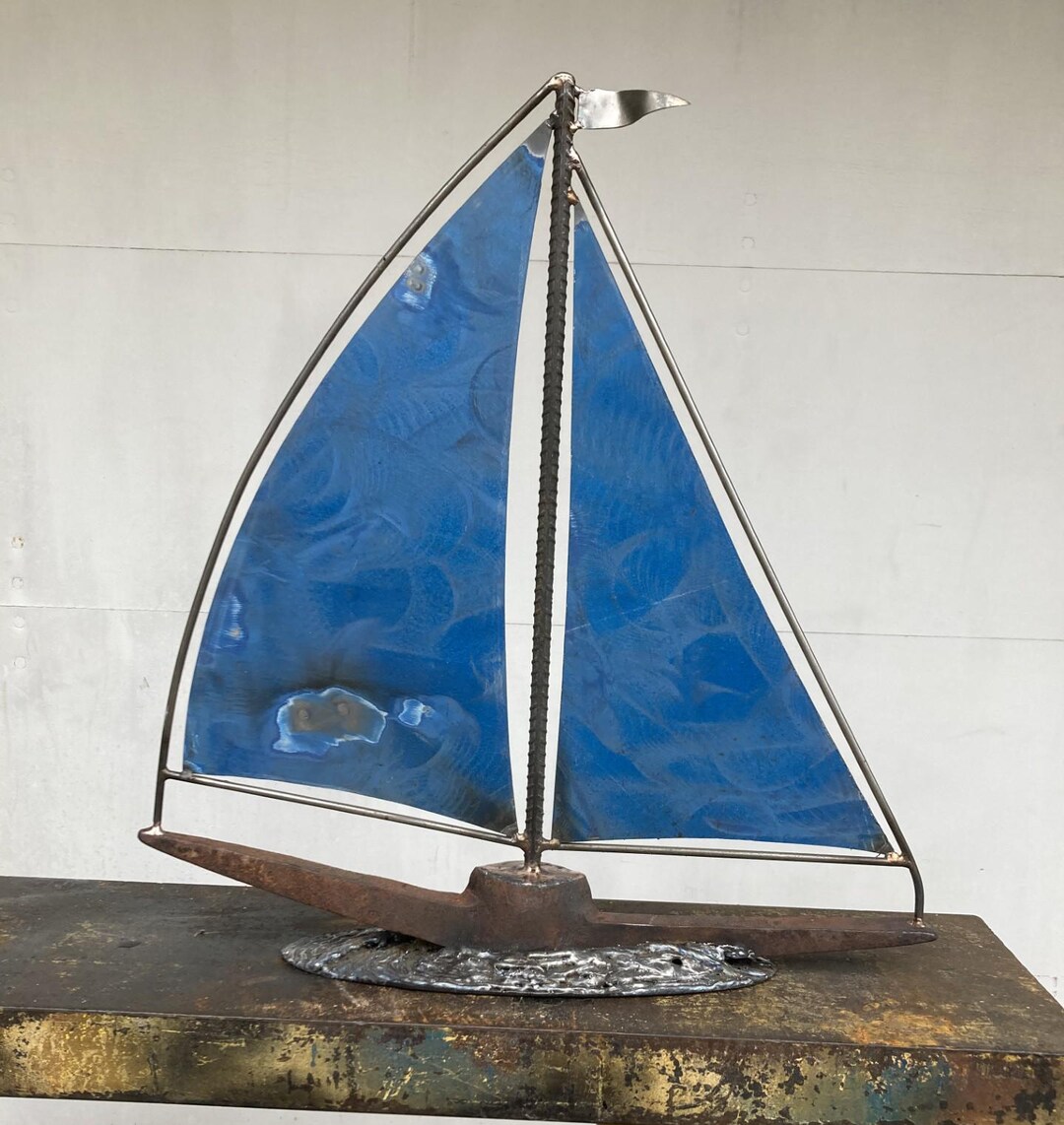 Sailboat Ship Schooner Scrap Sculpture Metal Art - Etsy