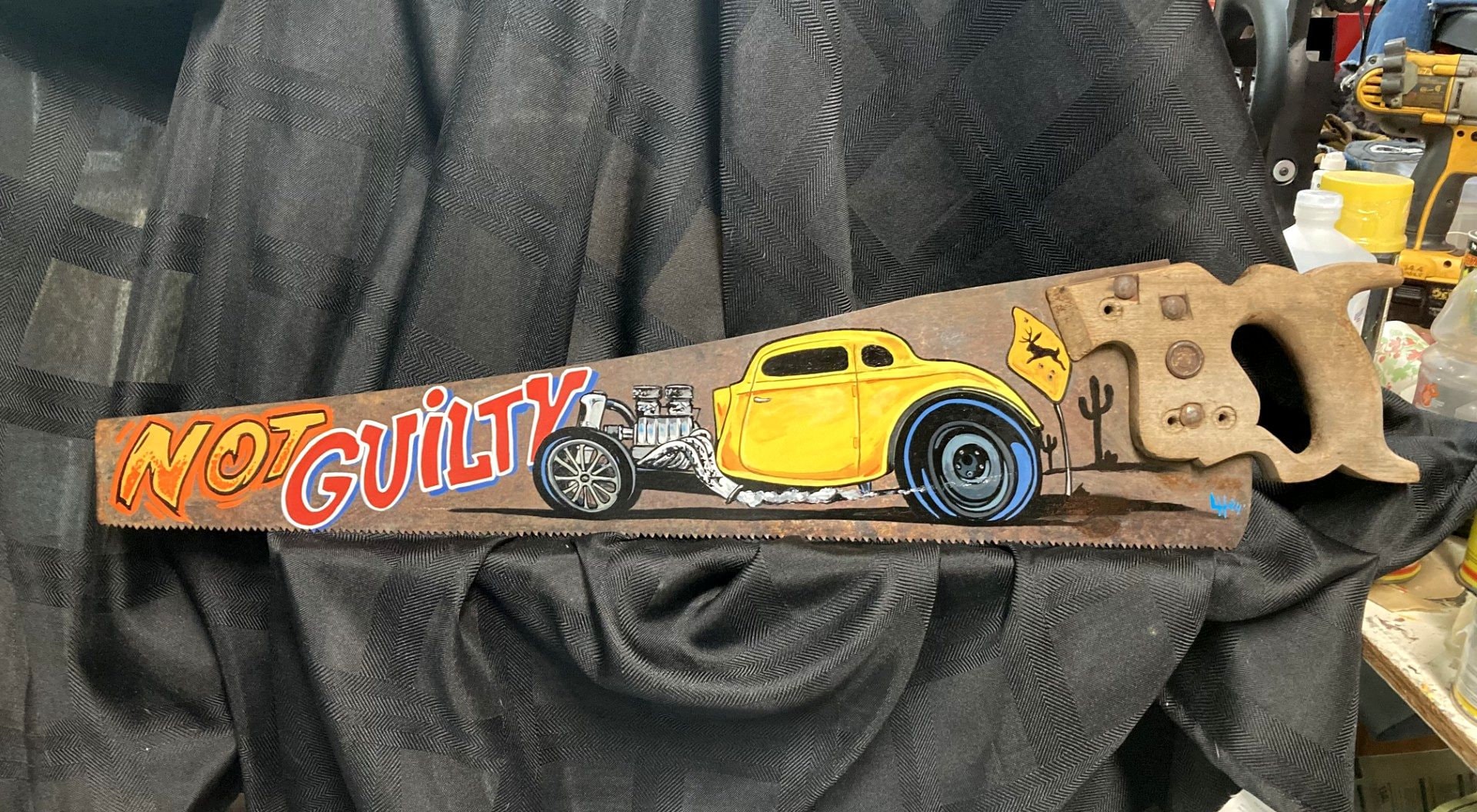 Hand Painted Rat Rod Hand Saw Pinstriping - Etsy