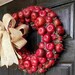 Apple Wreath, Red Apple Wreath, Apple Wreath for Front Door, Wreath for ...