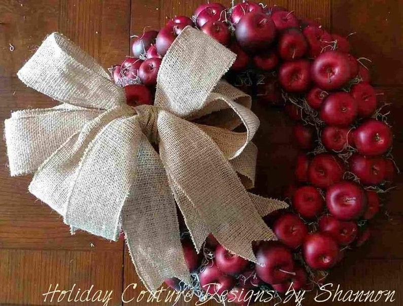 Apple Wreath Red Apple Wreath Apple Wreath for Front Door | Etsy