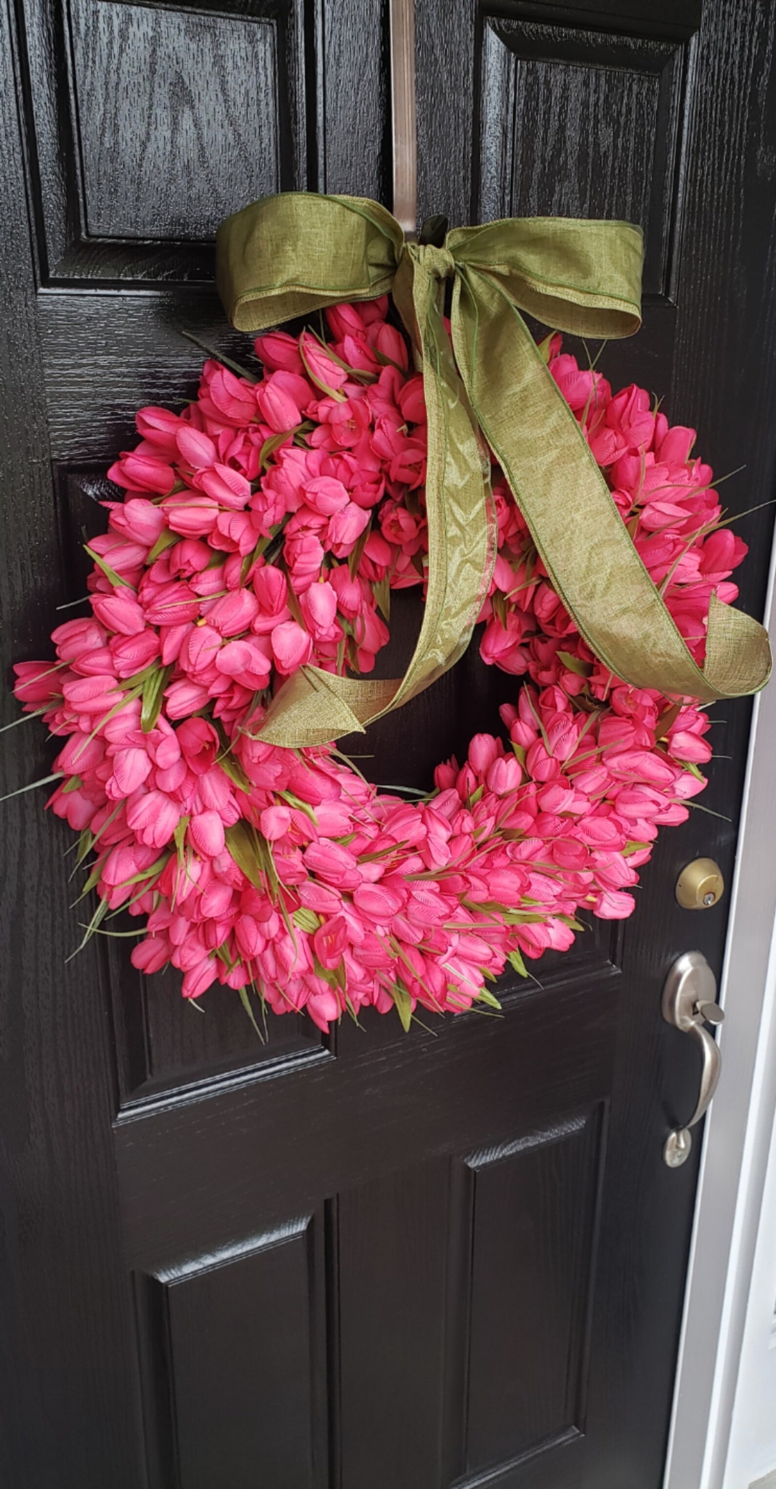 Pink Tulip Wreath Spring Tulip Wreaths Tulip Wreaths Spring | Etsy
