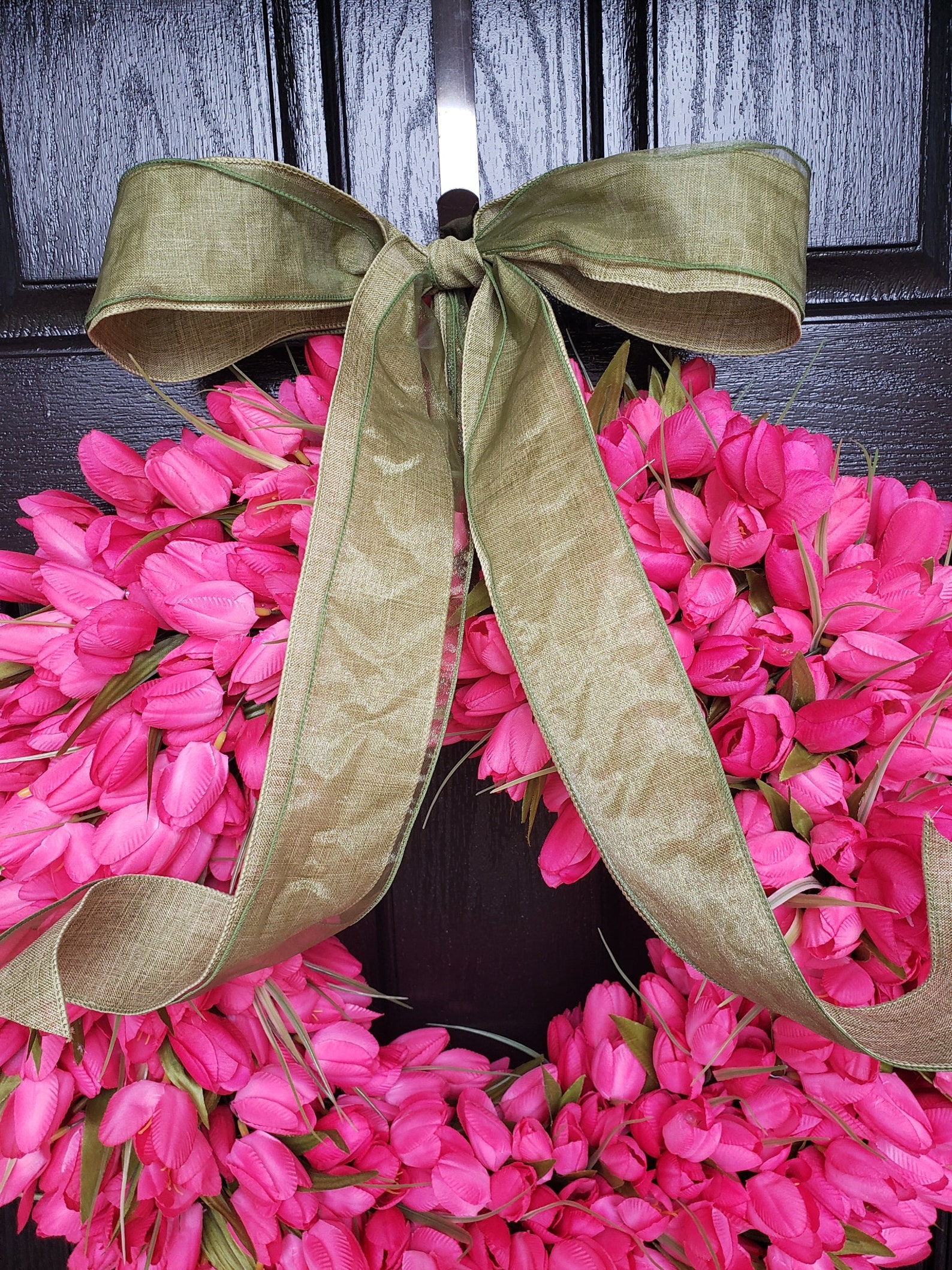 Pink Tulip Wreath Spring Tulip Wreaths Tulip Wreaths Spring | Etsy