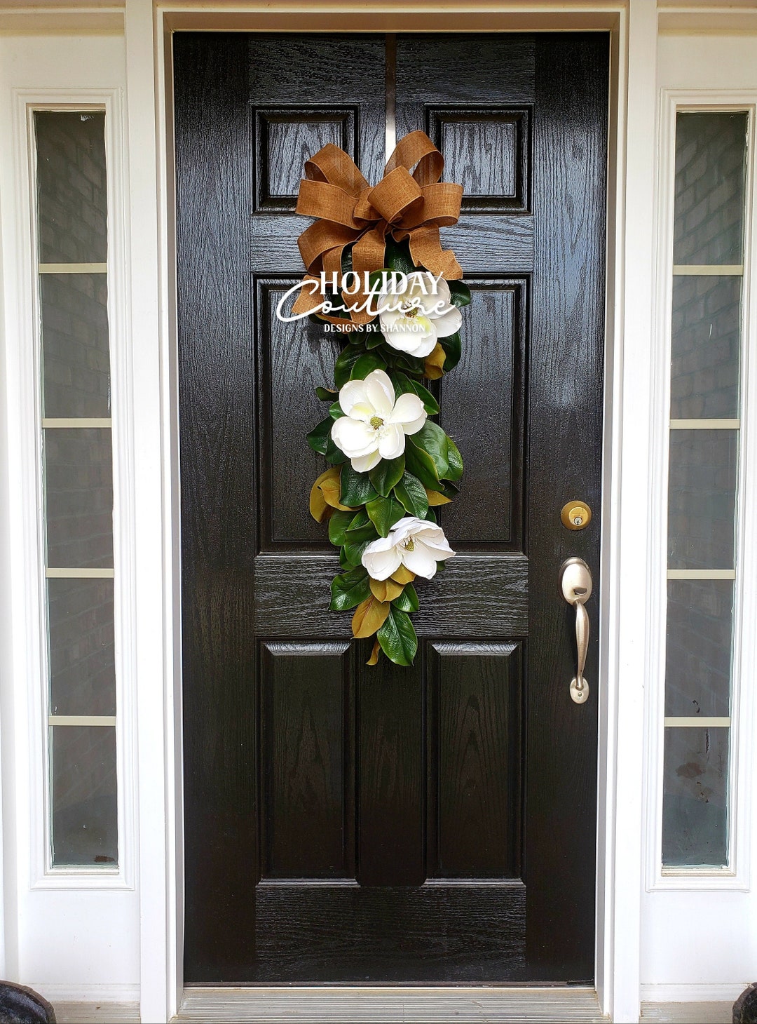Magnolia Wreath, Magnolia Swag, Magnolia Teardrop Swag, Southern Wreath ...