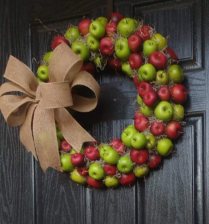 Apple Wreath, Red Apple Wreath, Green Apple Wreath, Apple Wreath for ...