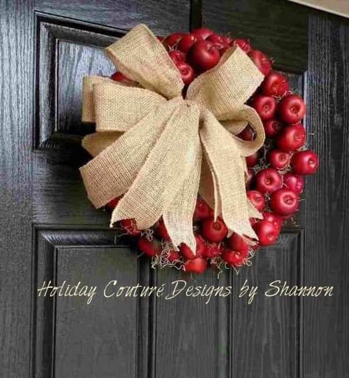 Apple Wreath, Red Apple Wreath, Apple Wreath for Front Door, Wreath for ...