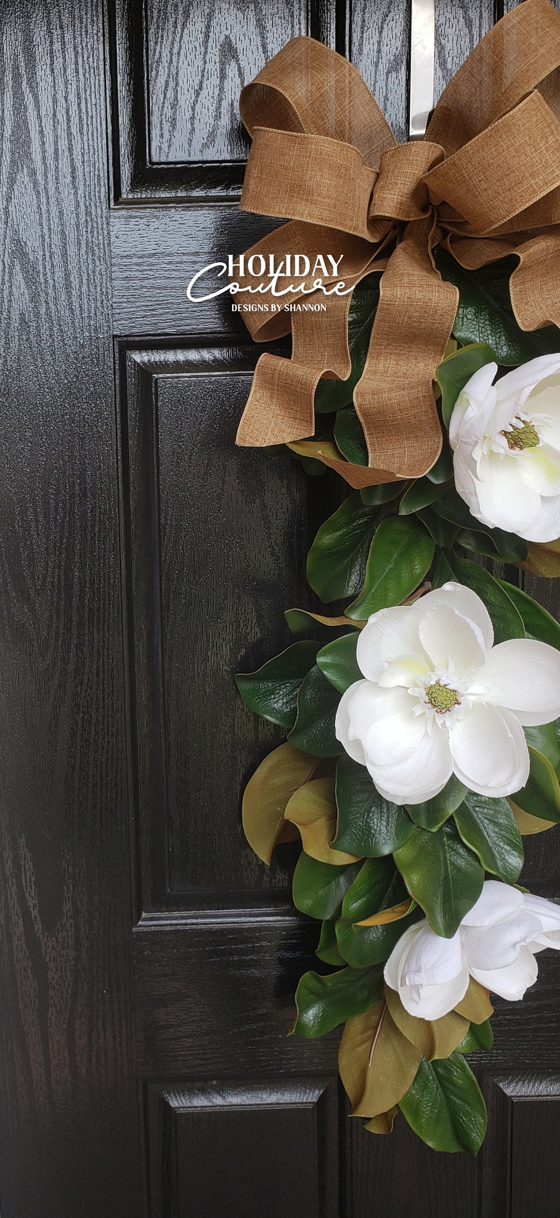 Magnolia Wreath, Magnolia Swag, Magnolia Teardrop Swag, Southern Wreath ...