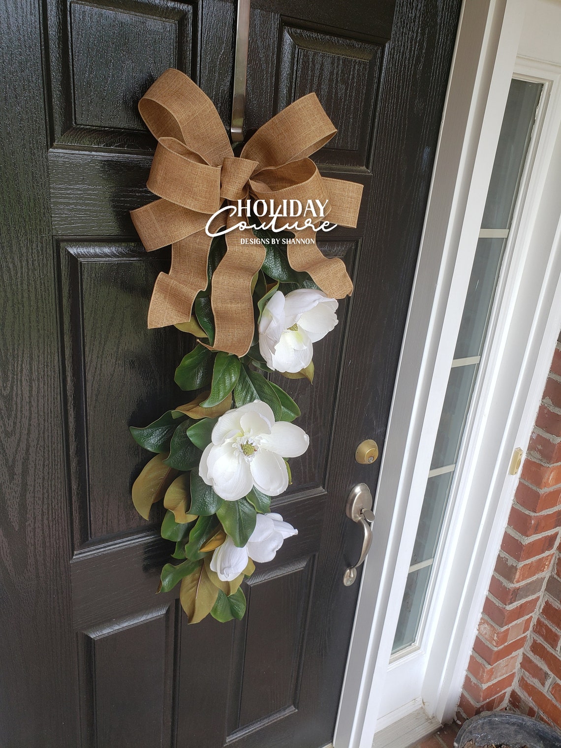 Magnolia Wreath, Magnolia Swag, Magnolia Teardrop Swag, Southern Wreath ...