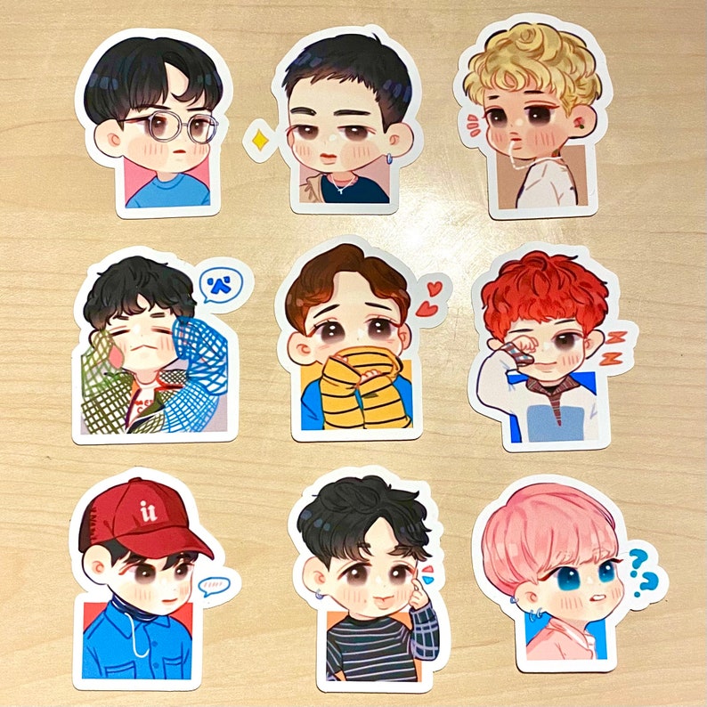 Exo Chibi Kpop Aesthetic Stickers - Etsy