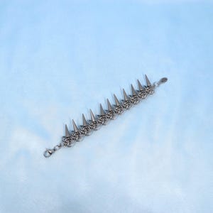 Persephone Chainmail Spike Bracelet Spiked Jewelry Gothic Punk Fashion ...