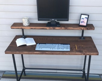 Black pipe desk | Etsy