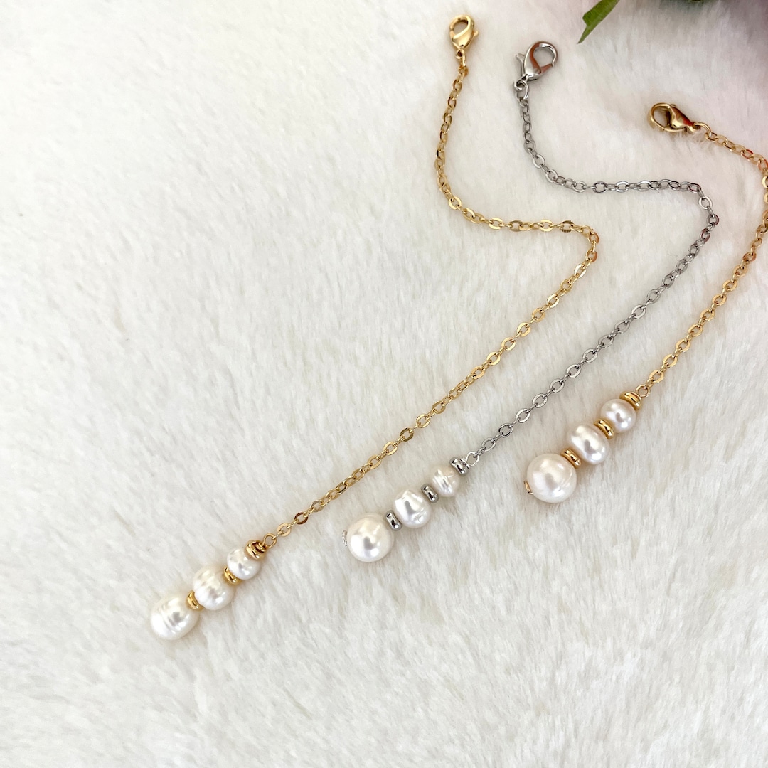 Pearl Backdrop Necklace Extension: 18K Gold Plated Chain - Etsy