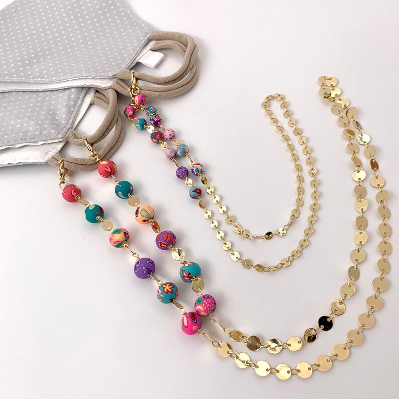 Beaded Face Mask Chain: Colorful Eyeglasses Necklace - Etsy