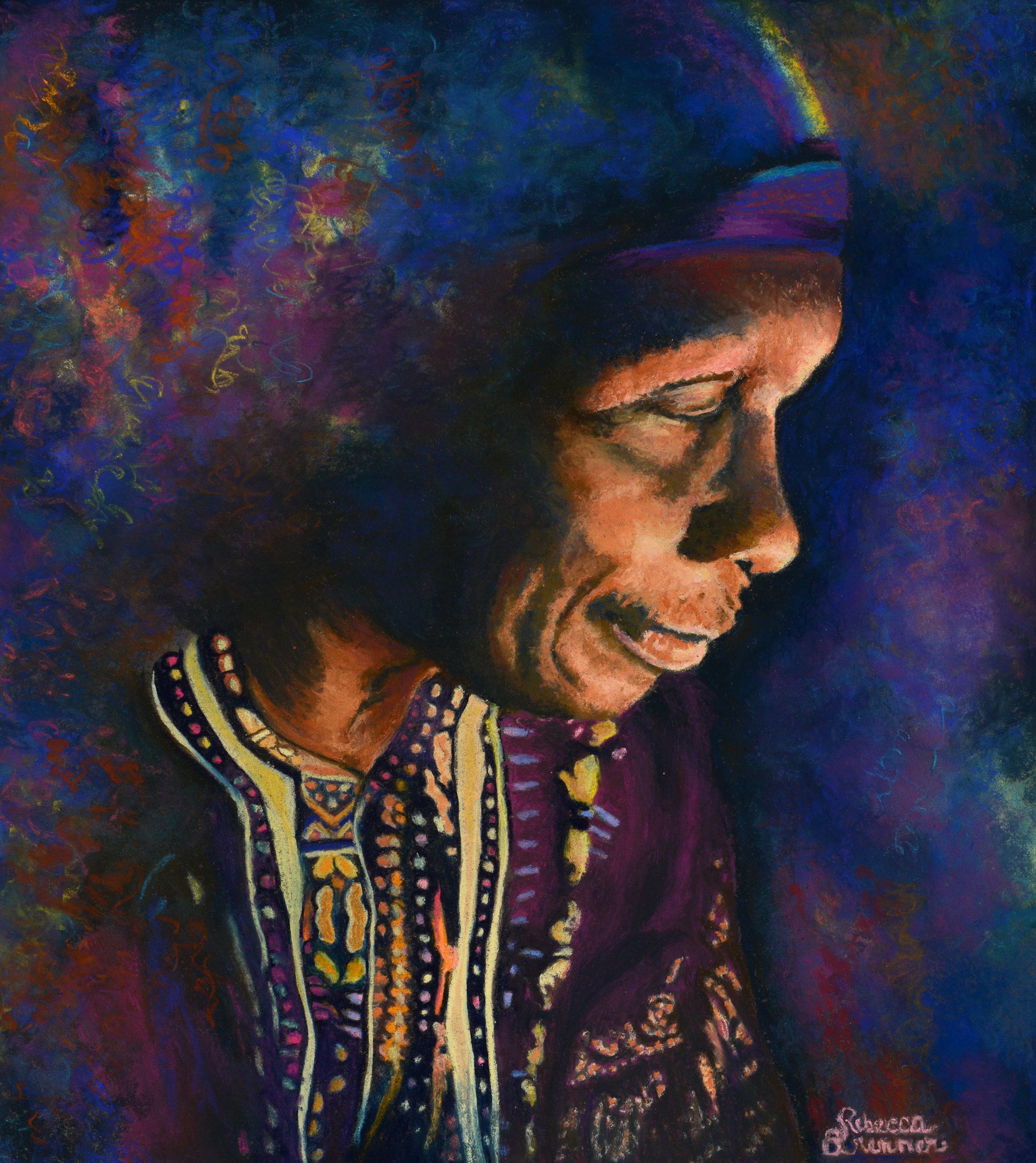 Giclee Fine Art Print of African American Drummer Portrait Named Tbow ...