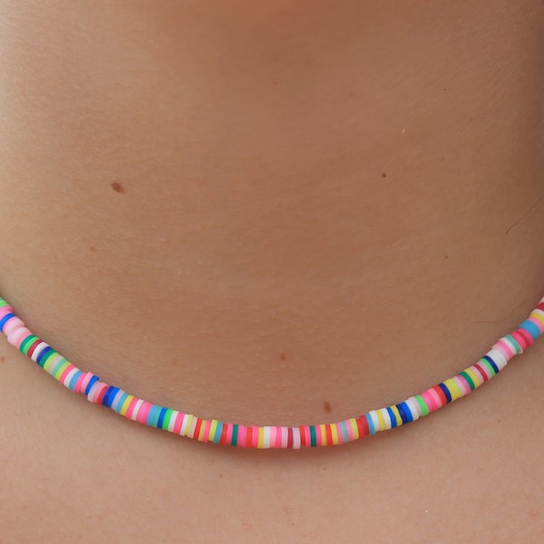 Polymer Clay Bead Necklace - Etsy