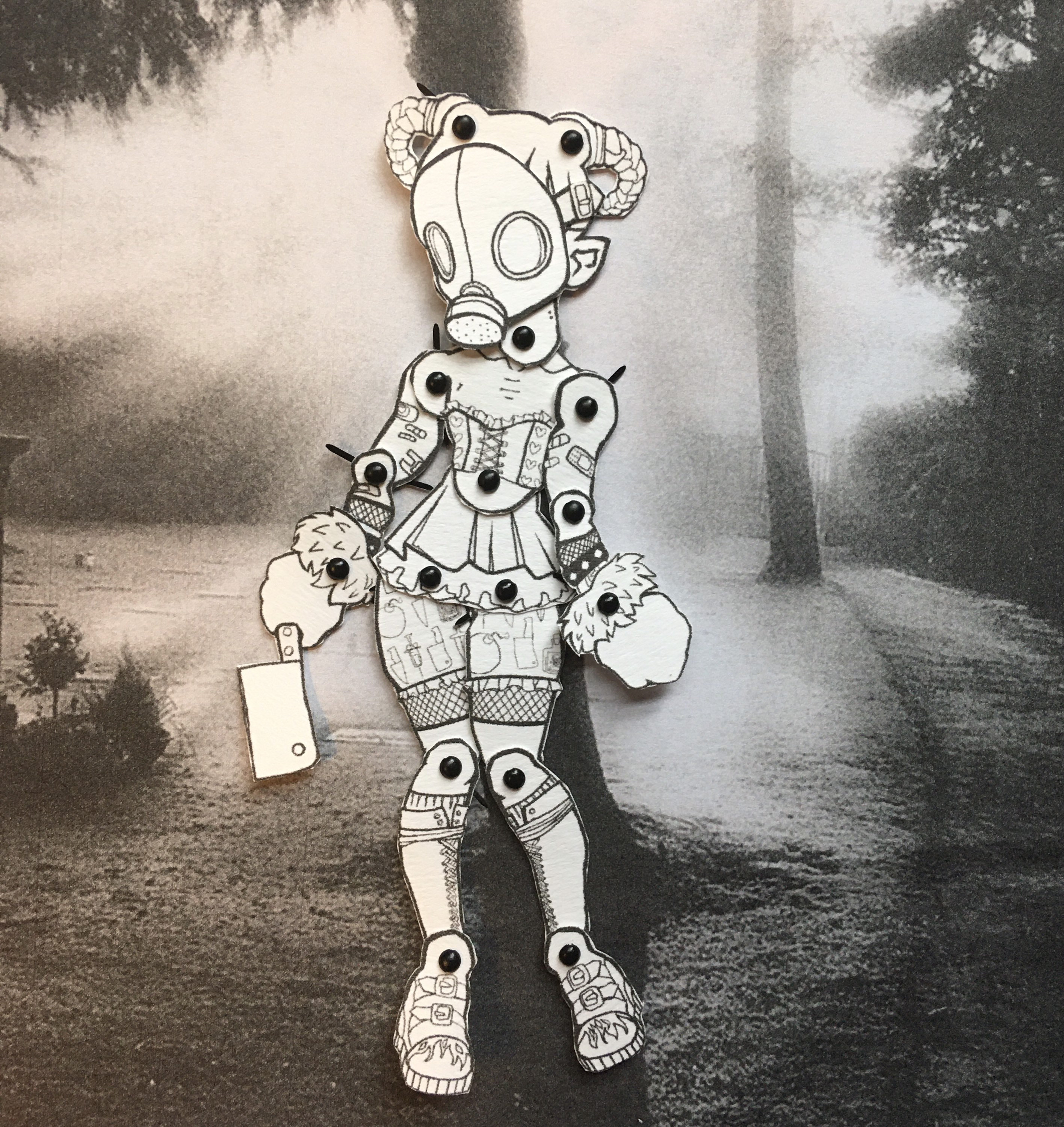 Printable Horror Paper Dolls, Dress up Demons -- DIY Articulated Gothic ...