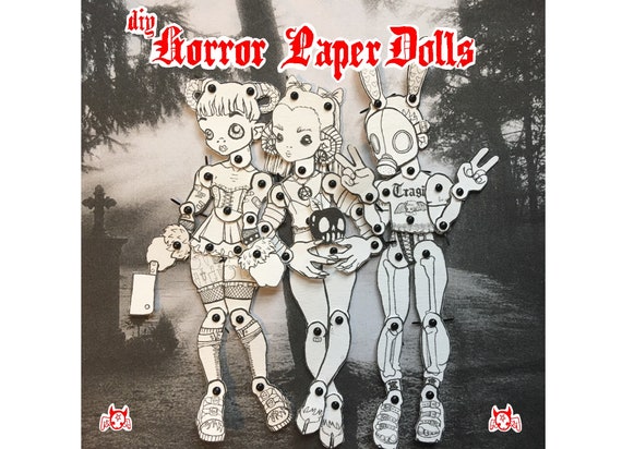 Printable Horror Paper Dolls Dress Up Demons DIY | Etsy