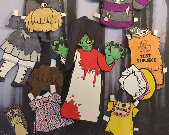 Zombie Paper Doll Printables